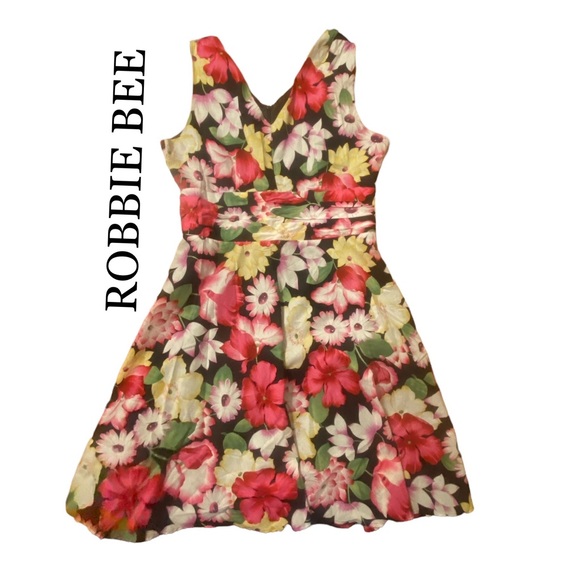 Signature by Robbie Bee | Dresses | Robbie Bee Floral Fit And Flare Zip ...